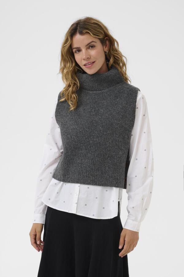Starfi Short Knit Slipover - Granite Grey Melange – Ulla-La Boutique