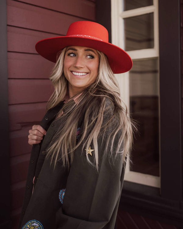 Sierra Hat // Ruby Red - Med/57cm – Ulla-La Boutique