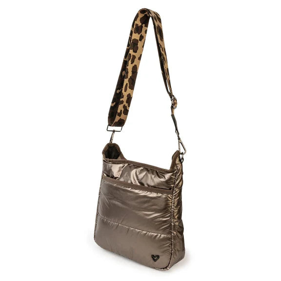 Markham Puffer Messenger Bags - Bronze – Ulla-La Boutique